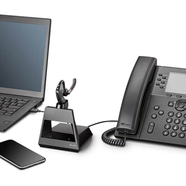Plantronics Poly Voyager 5200 Office 2-Way Base 212732-05 | Headset Store